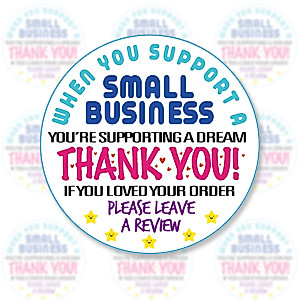 Wailozco Thanks for Your Order Stickers,Cute Thank You Supporting Business Stickers,Funny Small Business Envelopes Stickers for Business Packages/Handmade Goods/Bags 240 PCS