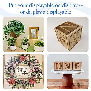 DIY Wood Cubes 6-inch, Pack of 1 Large Blank Wooden Blocks for Crafts, STEM, Building, Monitor Riser, Photo Cube Craft, and Home Decor, by Woodpeckers