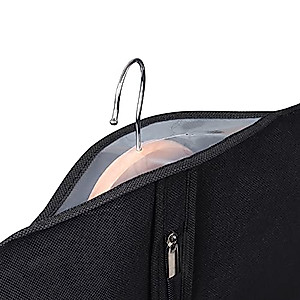 KEEGH Garment Bags for Hanging Clothes 60" (Set of 6) Dress Bags for Storage Suit Bags for Closet with Zipper and Eye-Hole for Folding for Suit Coats Dresses, Black