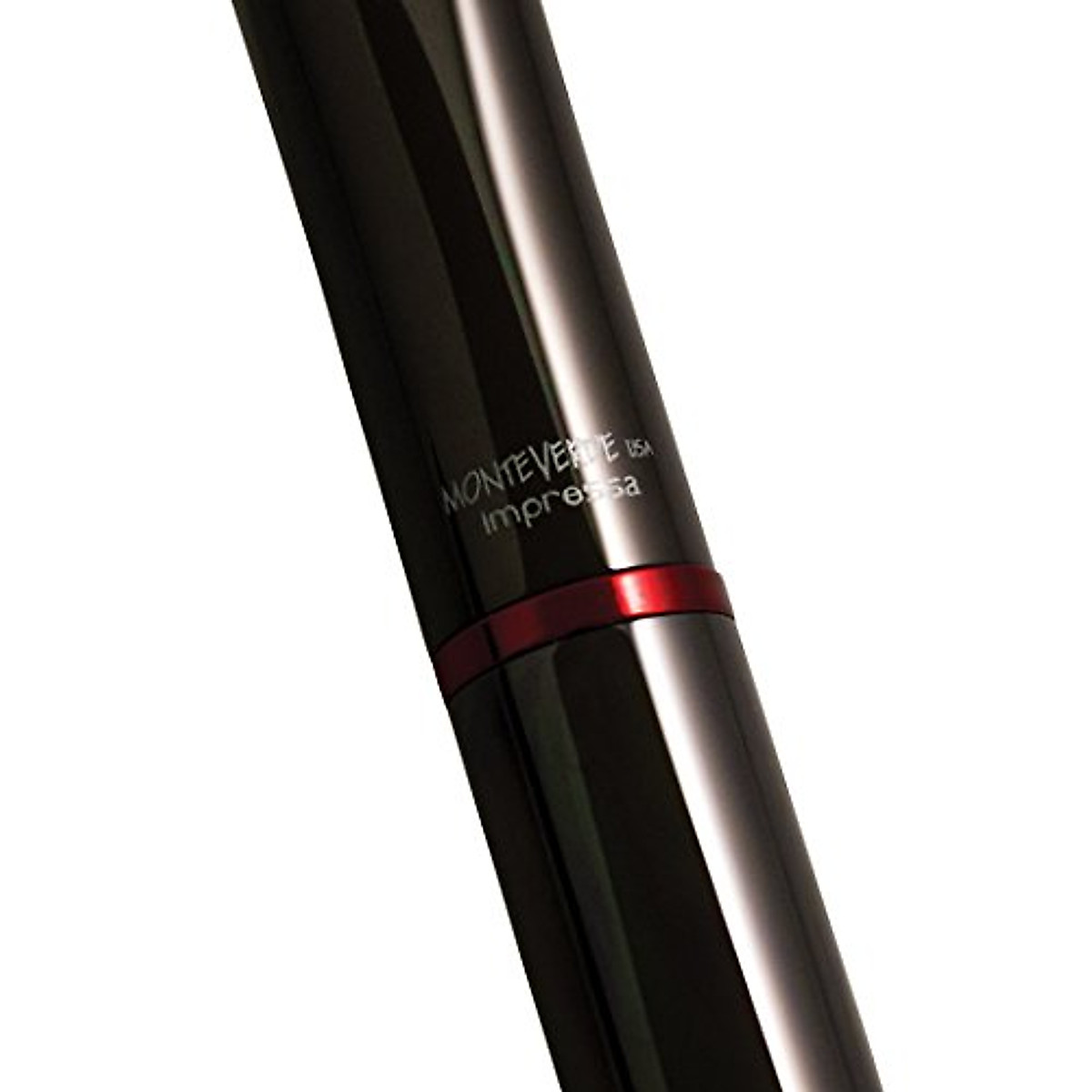 Monteverde Impressa, Fountain Pen, Gun Metal w/Red Trim, Medium Nib
