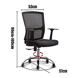 KXDTZ Desk Task Computer Chair Fabric Low Back Office Chair with Adjustable Height, for Reception Dinning Conference Room