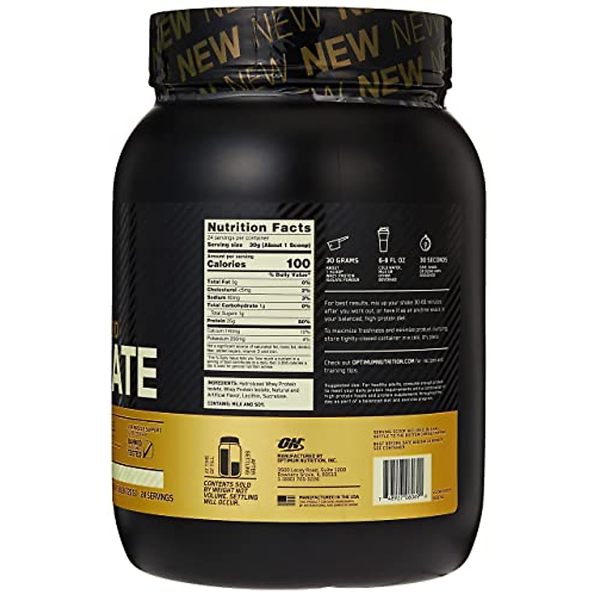 Optimum Nutrition on Isolate, Vanilla Soft Serve, 1.62 Pound