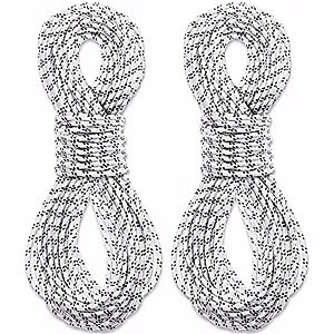 2 Pcs Outdoor Patio Umbrella Cord Line Nylon Rope 20 ft Patio Umbrella Replacement Parts Patio Umbrella String Replacement for Outdoor Patio Umbrella and Base Replacement Accessories (0.12'' Diameter)