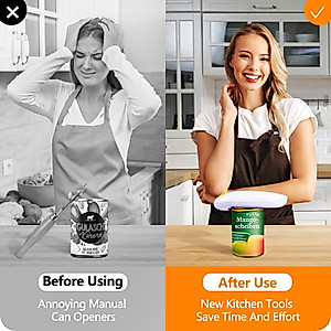 FlyBanboo Electric Can Opener, Restaurant Can Opener Automatic, Hand Free Can Opener, Can Openers for Arthritis and Senior, Best Kitchen Gadget, Electric Can Openers White