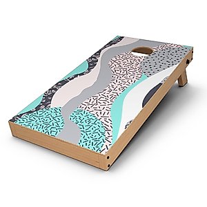 Design Skinz Summer Tropical Skin Set for Cornhole (Skin Only) - Retro Summer Mint and Coral
