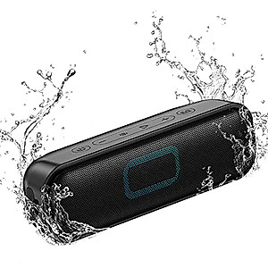 Bluetooth Speakers, Portable Speakers Bluetooth Wireless with 20W Loud Stereo Sound, IPX7 Waterproof Shower Speakers, TWS Loud Party Speakers, Multi-Colors Lights, 15 Hrs Playtime for Indoor&Outdoor