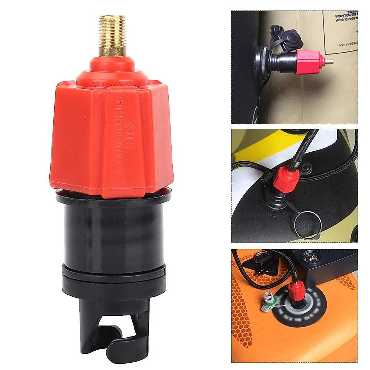 Kayak Boat Air Pump Adapter, Air Inflator Valve Adapter Accessory, Lightweight and Portable Air Nozzle Pump Adapter Kit for Inflatable Canoe Kayak Boat etc