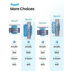 ARTDOT 5D Diamond Painting Beads, 445000 Pieces 445 Colors Round Drills Diamond Art Accessories Gem Art Nails Crafts (1000pcs per Bag)