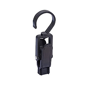 AKOAK 10 Pcs Black Plastic Hat Clip Laundry Hanger Clip Multi-Function Rotable Curtains Clip Household Scarf Hanger Bathroom Towel Clip Suitable for Hats, Boots, Socks, Quilts, Clothes Clip