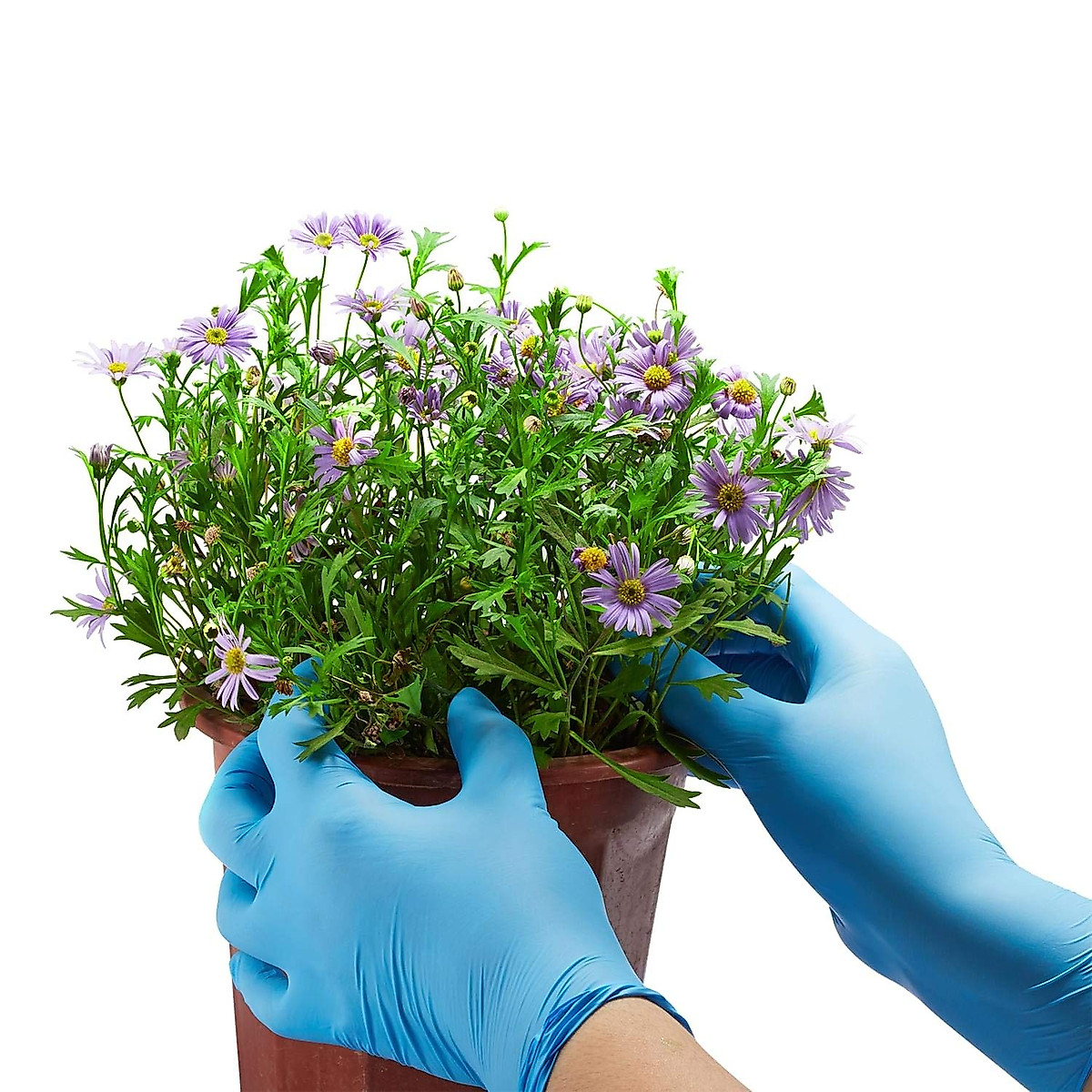 Kids Disposable Nitrile Gloves for 7-14 Years - Latex Free, Food Grade, Powder Free - for Halloween Preparation, Crafting, Painting, Gardening, Cooking, Cleaning - 100 PCS Blue