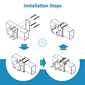 GADFISH Spare Tire Carrier Mount, 3-Nuts Design Trailer Bracket Heavy Duty Holder, Fits 4 & 5 & 6 Lugs Trailer Wheels on 4", 4.5'', 4.75'', 5'', 5.5''and 6''Bolt Patterns, Holds up to 150 Lbs