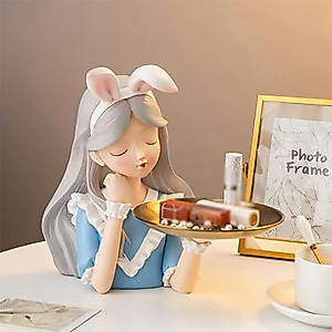 XINGYUANHE Princess Tray Storage Decoration Craft Balloon Girl Statues Home Accessories for Cabinet Living Room Birthday Gift