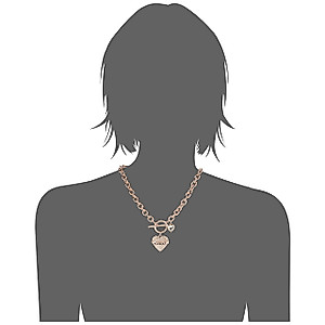 GUESS Women's Toggle Logo Charm Necklace, Rose Gold, One Size