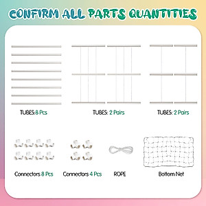 Meooeck Stuffed Animal Zoo Storage 60.6" Large Stuffed Animal Holder PVC Plush Animal Cage Organizer Shelf with Net Standing Storage Organizer Display for Kids Birthday Gift Nursery Play Room