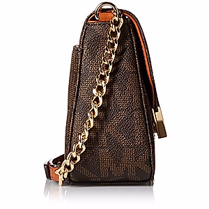 Michael Kors Fulton Womens Small Crossbody Handbag Brown