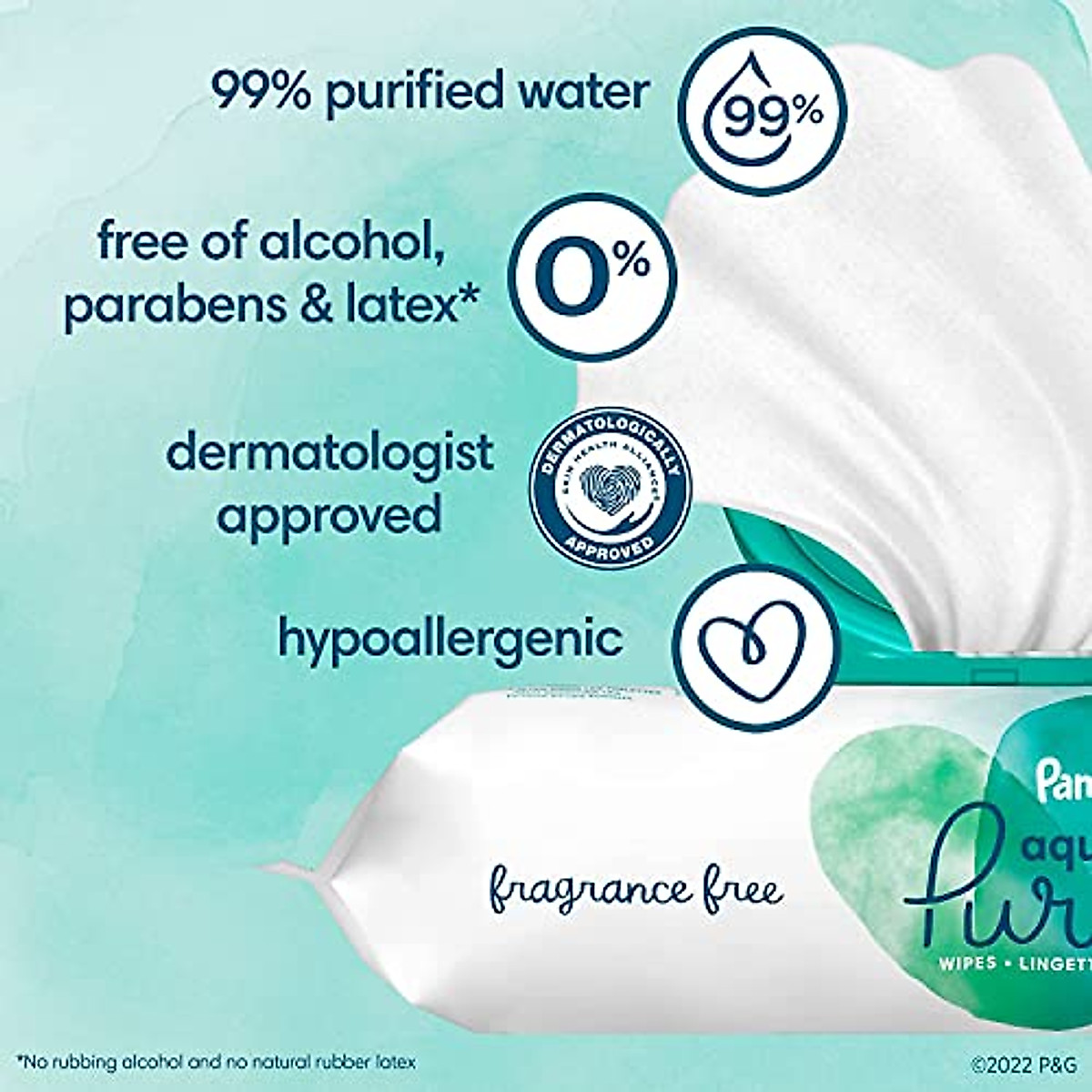 Pampers Aqua Pure Sensitive Baby Wipes 8X Pop-Top 448 Count