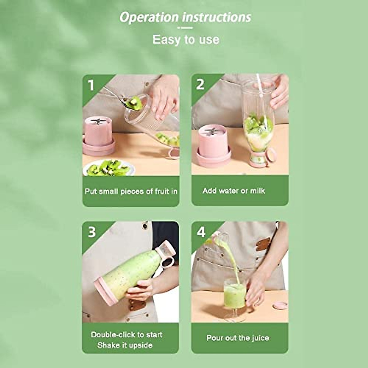 Portable Household Electric Juicer Rechargeable Mini Milkshake Fruit Juice Mixer L3B6 Maker Juice Multifunction Food Extractors