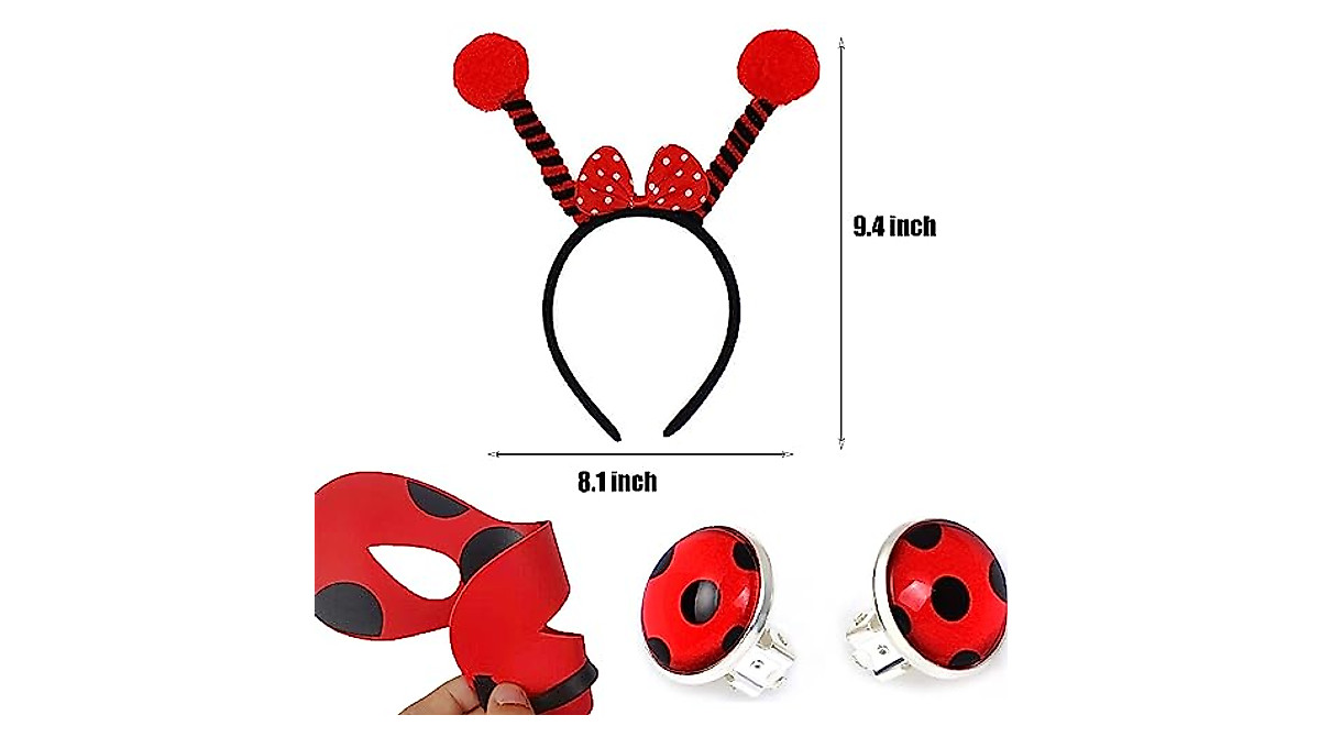 Ausejopeac Ladybug Costume Set for Kids Halloween Fun