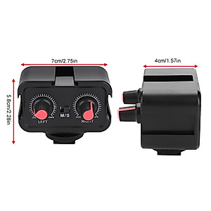 Camera Mixer Dslr Mixer o Camera Mixer o Camera Mixer WSV2 2 Channel Universal Microphone o Adapter Mixer with 3.5mm Inputs for DSLR Cameras