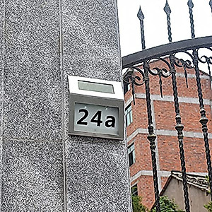 JCYANG Solar Lights Outdoor Solar Lamp House Number Sign Lighted LEDs Doorplate Number Light for Home Street Solar Garden Light Led House Numbers