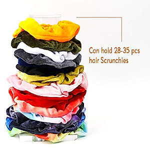 OAOLEER 2Pcs Scrunchie Holder Stand,Clear Jewelry Organizer for Teen Girl Women Gifts, The Perfect Scrunchy Display Organizer