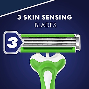 Gillette Sensor3 Sensitive Men's Disposable Razor, 4 Razors