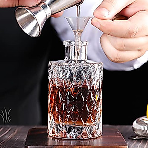 SuproBarware Bitters Bottle 4pcs Glass Dash Bottle Set for Cocktail with Zinc Alloy Dasher Top, Decorative Bottle， for Cocktail and Display (4pcs)