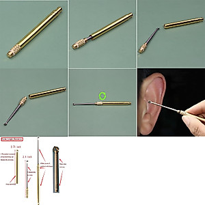 ONLYKXY Ear Wax Removal Tool,Folding Type Titanium Alloy Ear-Pick Cleaner Portable Ear Wax Removal Tools Ear Spoon Attached A Key Ring