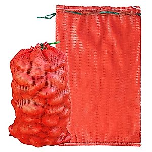 Deebree Extra Large Mesh Storage Produce Bags Reusable Vegetable Storage Bags 60 lbs Onion Storage Washable Net Bags 21” x 32” Pack of 10