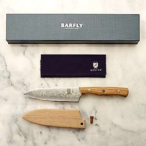 Proposed Value: Mercer Culinary Premium Grade Super Steel, 5-Inch Bar Knife, Spalted Maple Handle/Saya Cover