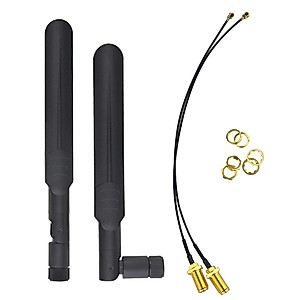 XINGYHENG 2Pcs 2.4G 5G 5.8G Dual Band Glue Stick Antenna Omnidirectional High-gain with Female Pigtail Cable 6.5 inch for Router Antenna