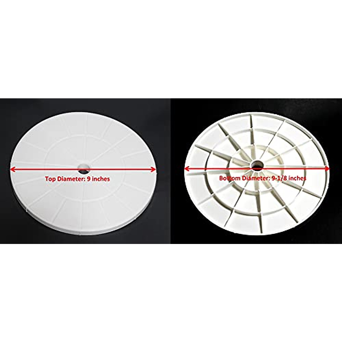 JSP Manufacturing Swimming Pool Skimmer Cover Debris Canister Deck Lid 9 1/8" Inch Skimmer Valve Replacement Lid (White)