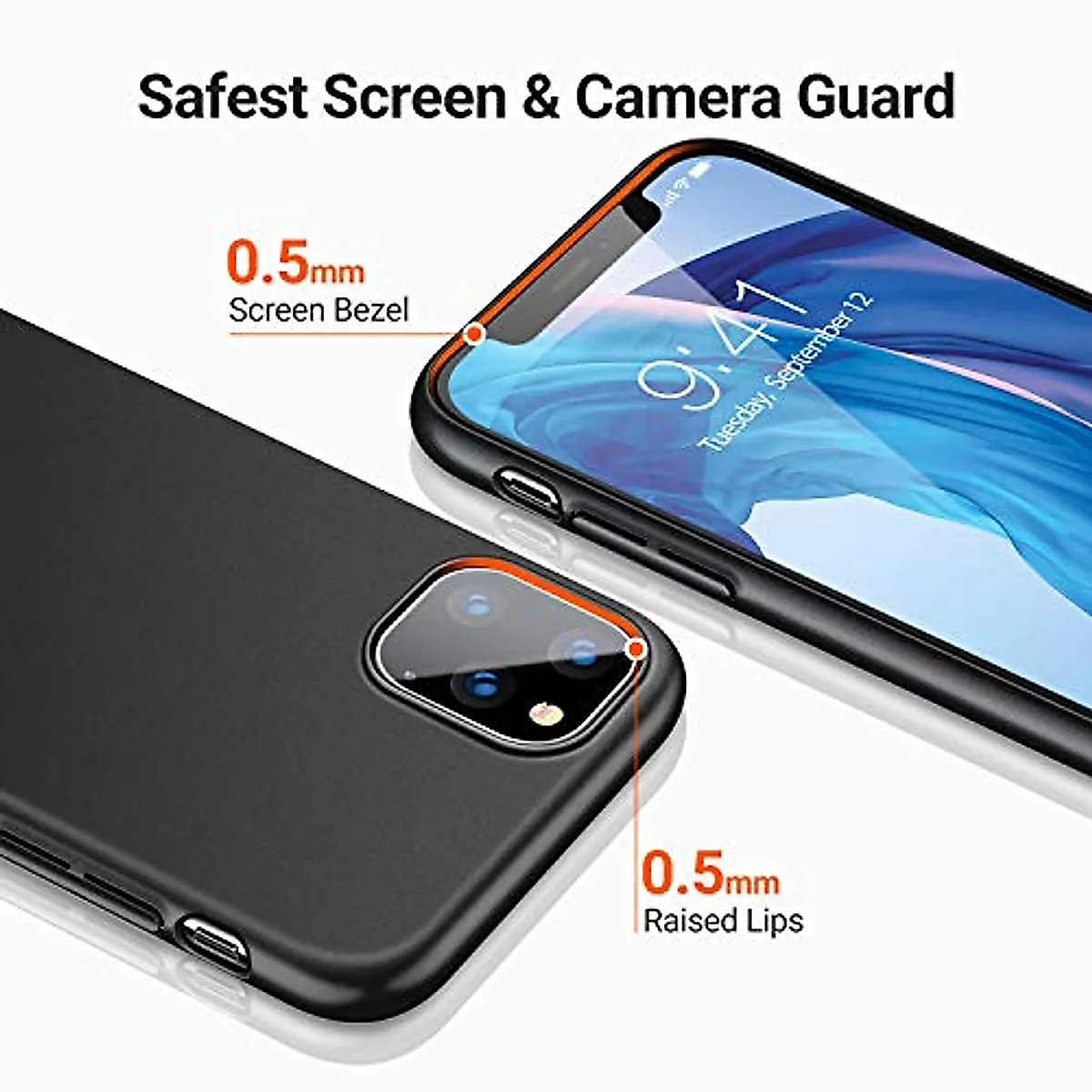 TORRAS 𝗨𝗽𝗴𝗿𝗮𝗱𝗲𝗱 Slim Fit Compatible for iPhone 11 Pro Max Case, [Thin as No Case on] [Silky Smooth Touch] Matte Finish Grip Hard Plastic Phone Cover Case for iPhone 11 Pro Max Cases, Black