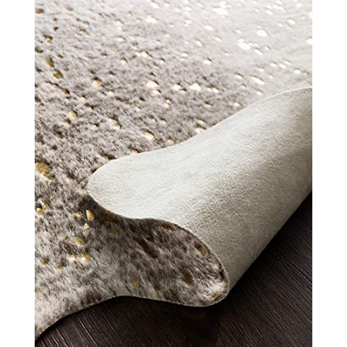 Loloi II Bryce Collection BZ-07 Pewter/Gold, Contemporary 5' x 6'-6" Area Rug