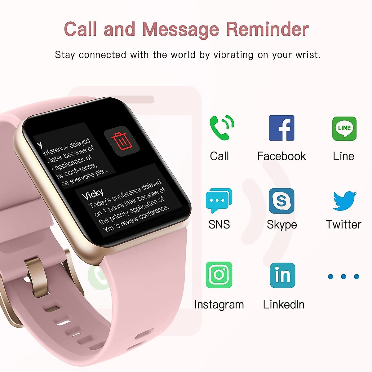 ZOSKVEE Smart Watch, Smartwatch for Android & iOS with Heart Rate, Blood Oxygen Monitor & Sleep Tracker, 1.4" Dynamic Watch Face 5ATM Waterproof, Fitness Tracker 30 Days Standby for Men, Women