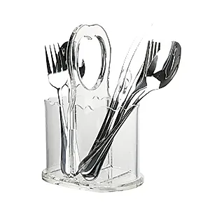 CLLMKL Cutlery Storage Box, Box with Handle, Spoon Holder (5.3X3.6X7.5in)