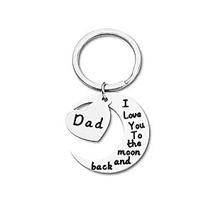 Christmas Dad Gift from Daughter Son Stocking Stuffers for Men I Love You Fathers Day Keychain Gift for Daddy Stepdad Xmas Birthday Thanksgiving Valentine Retirement Gift for Papa from Kids