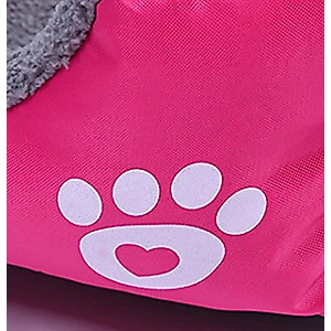 Soft Plush Dog Bed Cat Bed, Waterproof Oxford Dog Basket Bed for Puppy Small Medium Large Dog Cat, Anti-Slip Machine Washable Warm Square Pet Bed,60x45x14cm,Black