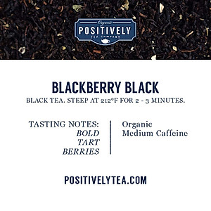 Organic Positively Tea Company, Blackberry Black Tea, Loose Leaf, 16 Ounce