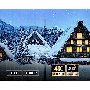 Dangbei Mars Pro 4K Projector, 3200 ANSI Lumens Laser DLP Projector with Android 4GB+128G, 2*10W HiFi Speakers, Auto Keystone Auto Focus HDR10 Home Theater
