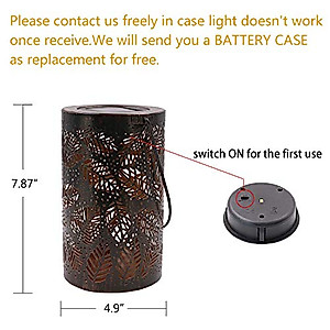 TAKE ME Garden Solar Lights Decorative Candle Solar Lantern and Leaf Solar Lantern