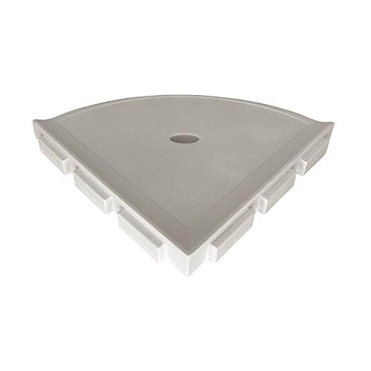 Questech Décor 8 Inch Corner Shower Shelf and 5 Inch Shower Caddy Soap Dish, Metro Lugged Back for New Construction, Mounted Bathroom Shower Organizer, Gray Matte