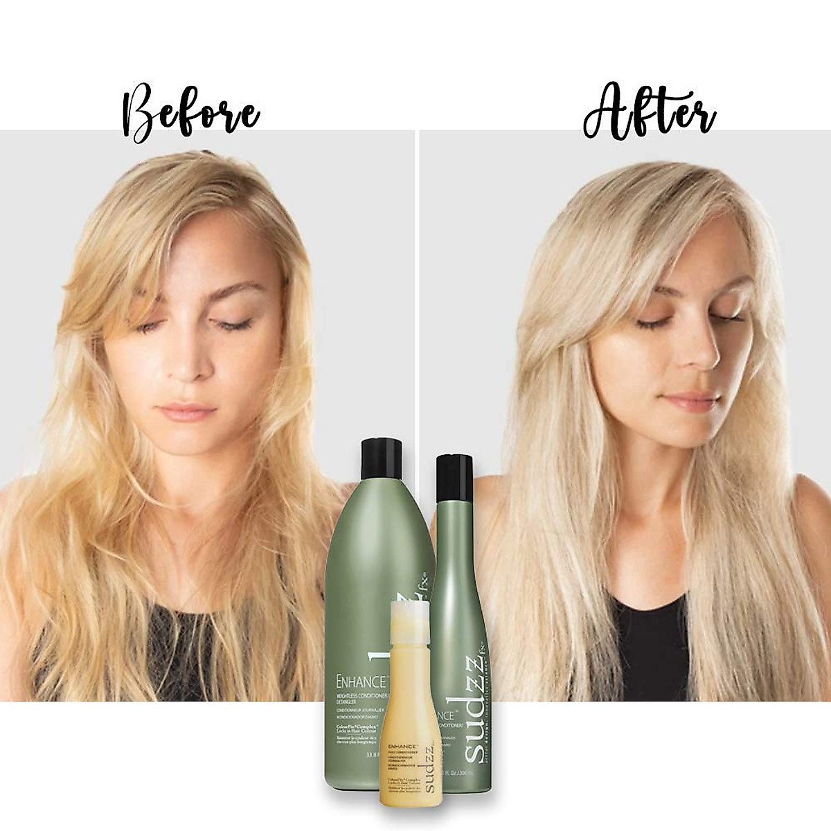 SUDZZFX Enhance Daily Conditioner - Detangle Hair Conditioner - All Hair Types - Dry Conditioner - Daily Conditioner for Men & Women for Hair Care - Conditioner Curly Hair - Sulfate Free, 10.1 Fl Oz