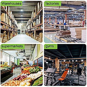 hykolity 2 Pack LED High Bay Light 150W, 5000K UFO LED High Bay Light Fixture with US Plug [250W MH/HPS Equiv.] 100-277V, 19,500lm, IP66 Commercial Warehouse Area Light for Wet Location