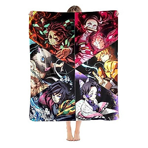 Anime Blanket Flannel Fleece Warm Soft Throw Blanket for Couch Sofa Bed Living Room for Adults Children Kids 50"X40"