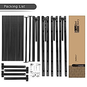 BedStory 16 Inch Queen Size Bed Frame - Heavy Duty Metal Platform Bed Frame - Easy Assembly, No Box Spring Needed - Curved Bed Legs Design to Avoid Injury - Supports Up to 2500 Lbs