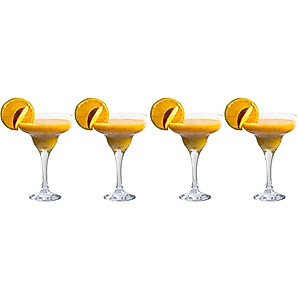 Epure Firenze Collection 4 Piece Margarita Glass Set - Classic For Drinking Margaritas, Pina Coladas, Daiquiris, and Other Cocktails (Margarita Glass (10 oz))
