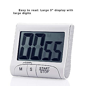 Digital Kitchen Timer/Cooking Timer,Count Down Count Up with ON/OFF Switch, Magnetic Back Big LCD Display, Loud Sounding Alarm,Retractable Stand