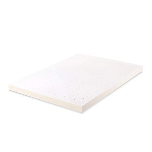 Best Price Mattress 4 Inch Ventilated Memory Foam Mattress Topper, CertiPUR-US Certified, Queen