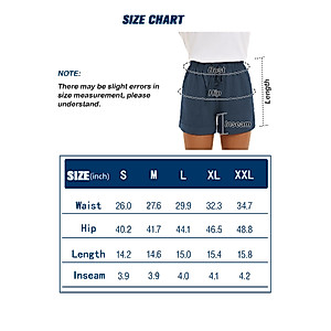SMENG cotton beach hot pants for women lounge running shorts with phone pocket for women summer elastic waistband loose comfy womens linen shorts elastic waist blue x-large